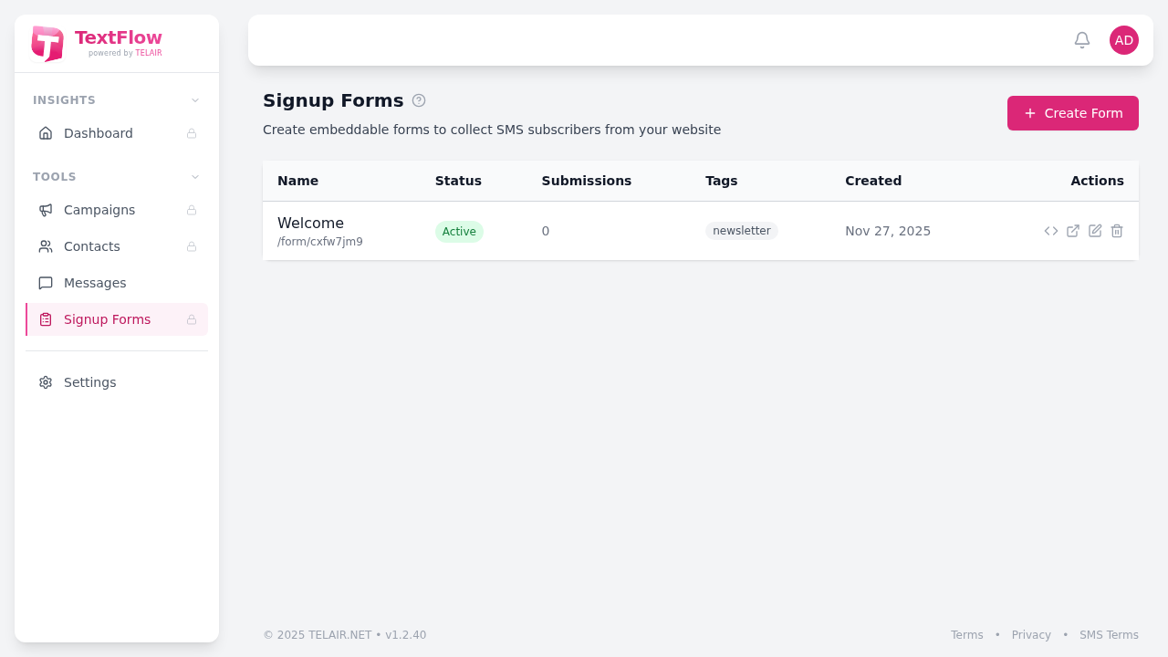 Signup Forms | Resources